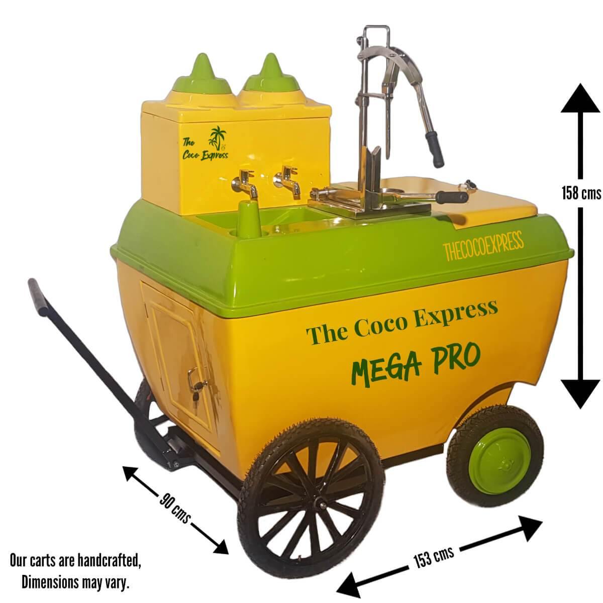 Mega Pro Coconut Water Cart | Big Wheels for Easy Movement!