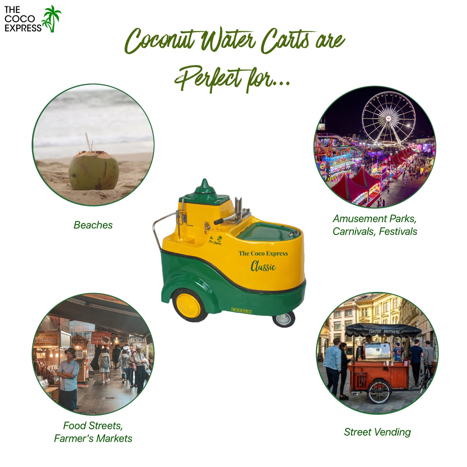 Classic Coconut Water Cart | Attractive Coco Express Cart!